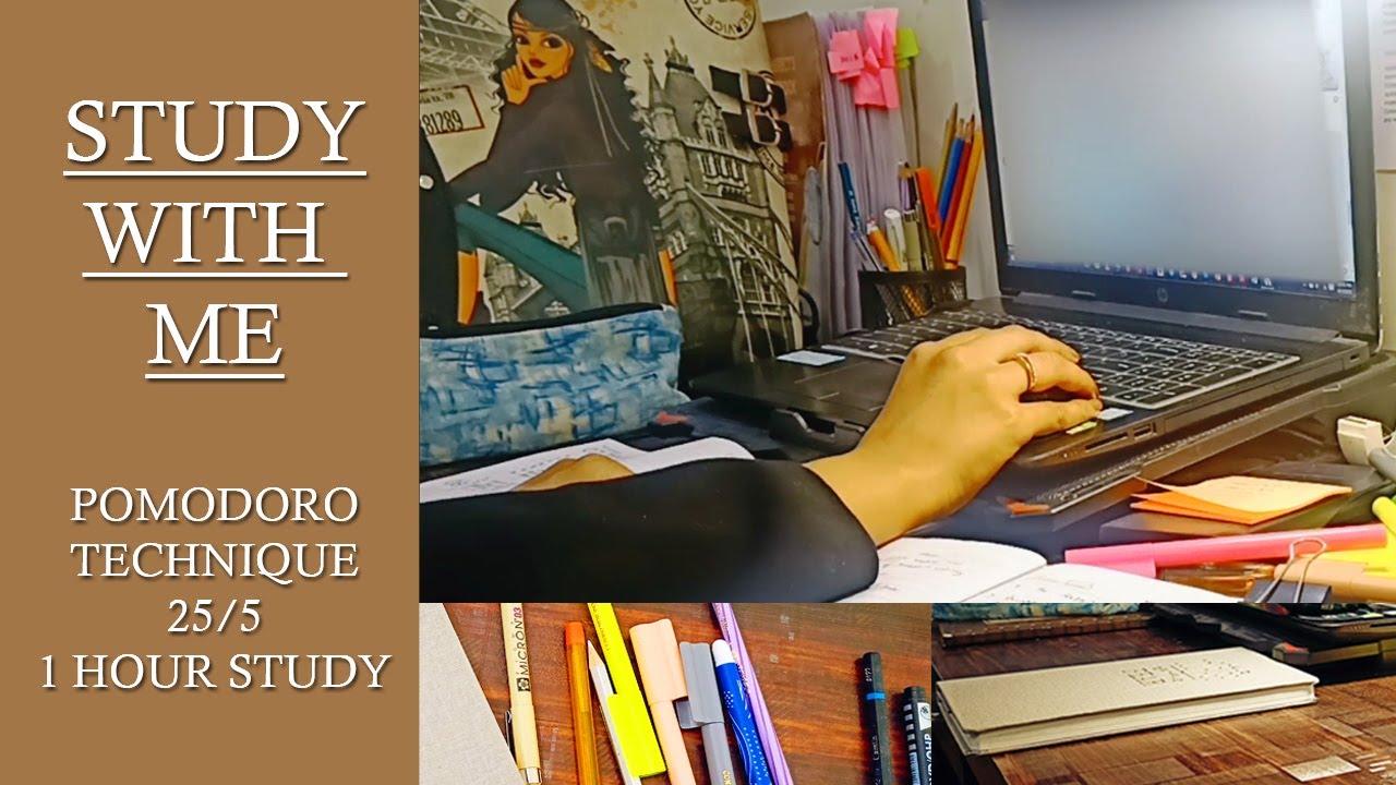 1 HOUR STUDY | POMODORO 25/5 | LOFI CALMING MUSIC | STUDY WITH ME - YouTube