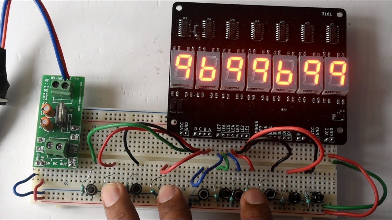 7 Segment Display Breadboard