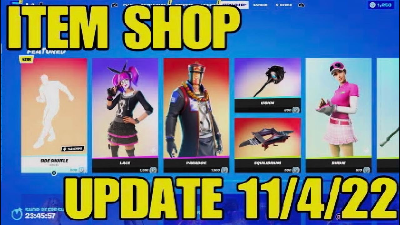 ITEM SHOP UPDATE 11/4/22 - Fortnite - YouTube