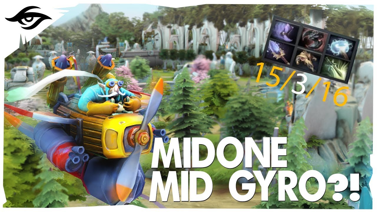 GYRO MID?! // Secret MidOne Ranked gameplay | DotA 2 - YouTube