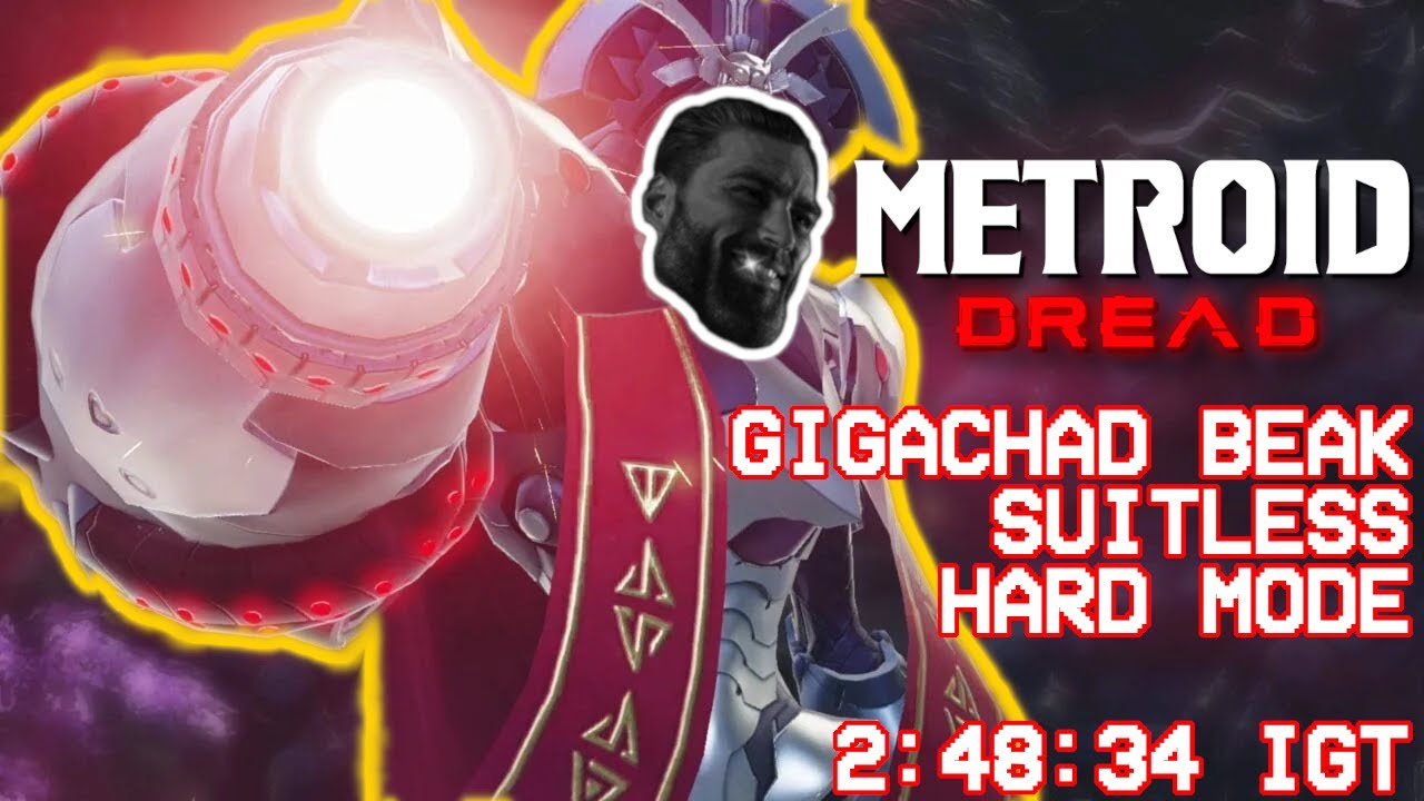 Metroid Dread - Beating GigaChad Beak Suitless on Hard Mode [2:48:34 ...