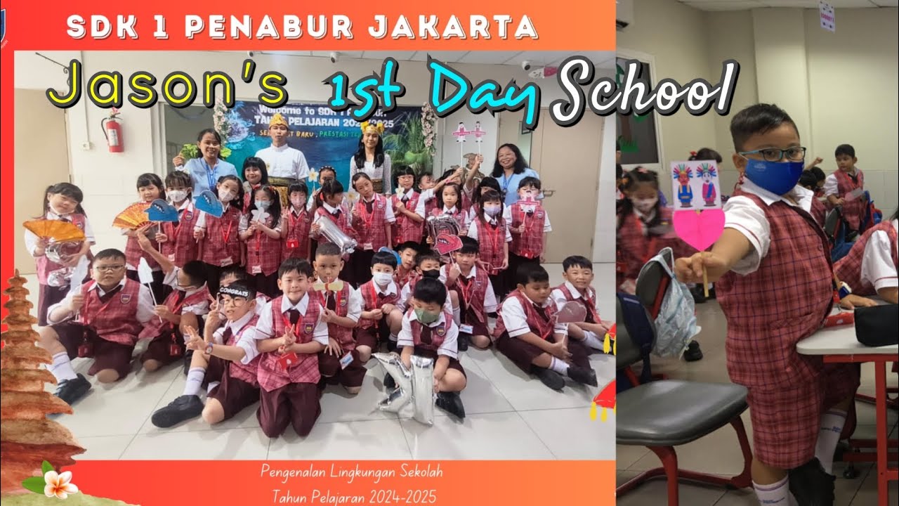 Jason's 1st Day School Naik kelas 1 SD - YouTube