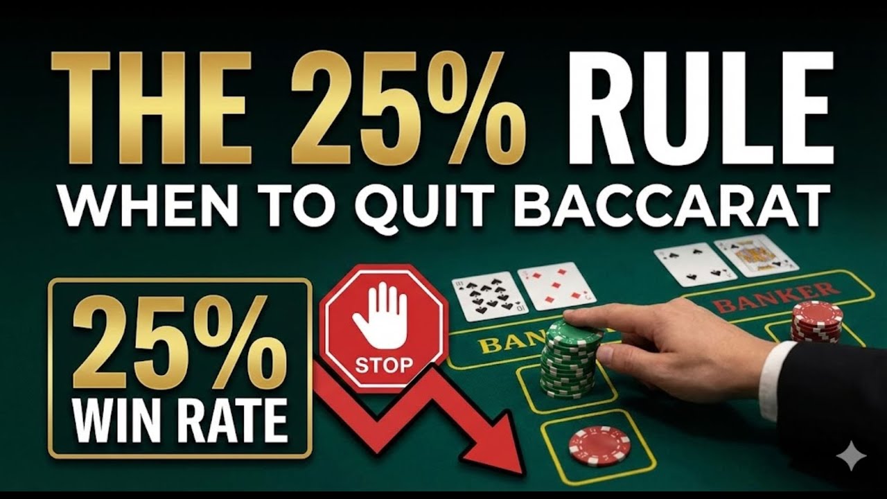 The 25% Rule When To Quit Baccarat - YouTube