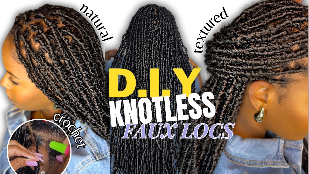 DIY: Most Realistic, Textured, Natural looking, Knotless method Crochet ...