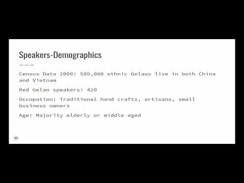 Gelao, an endangered language of Southeast Asia - YouTube