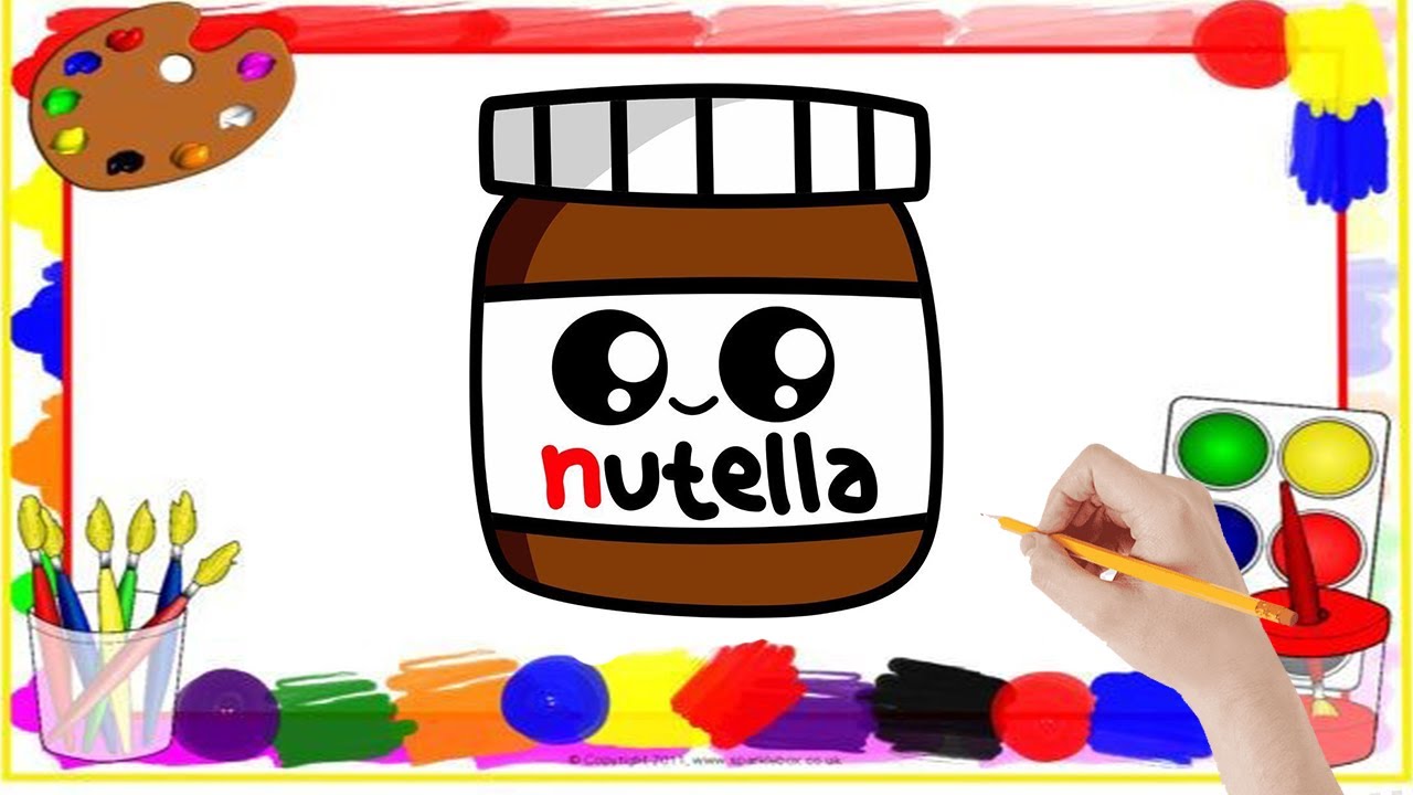 How to Draw a Nutella Step by Step for Kids | Drawing Lesson for Kids ...