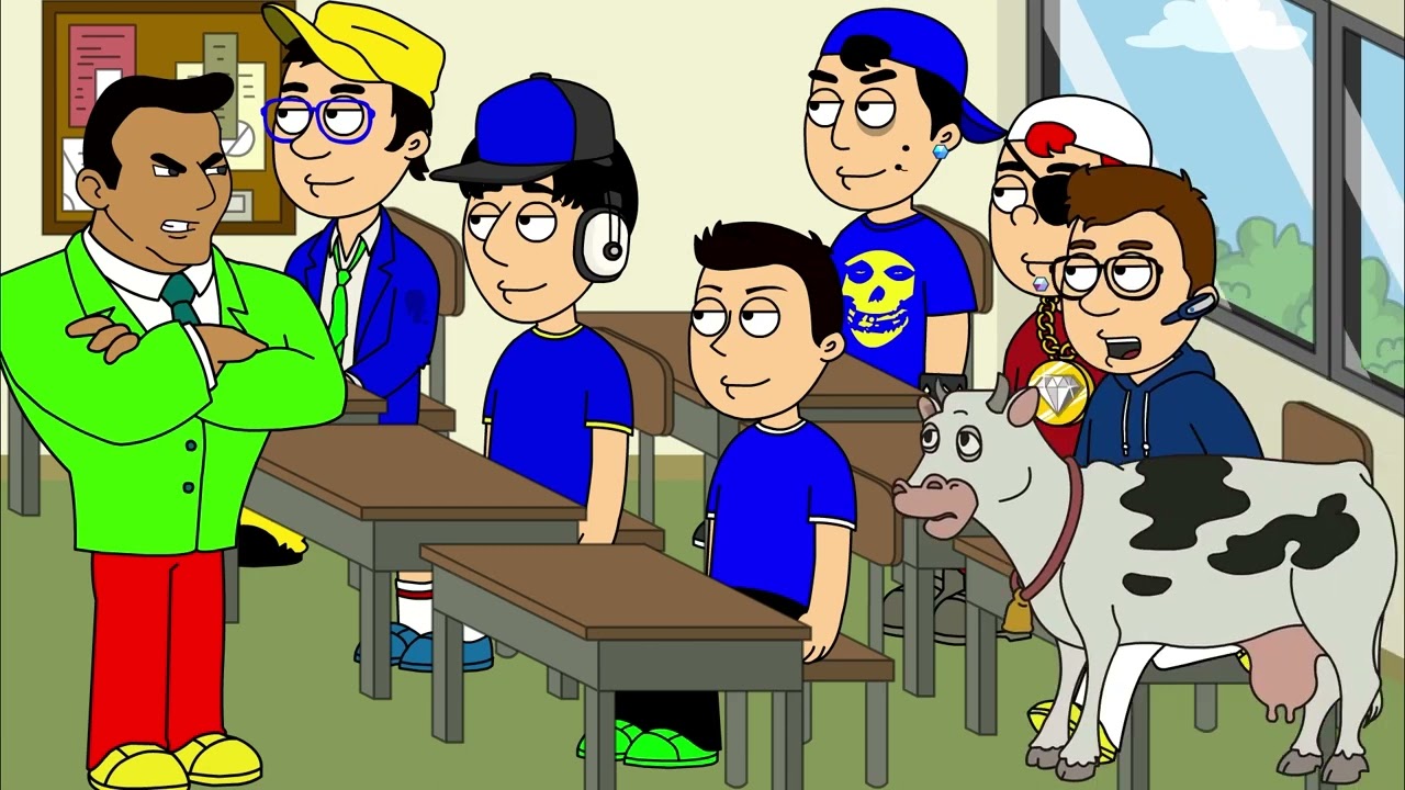 Onny Brings A Cow To School And Gets Arrested And Grounded - YouTube