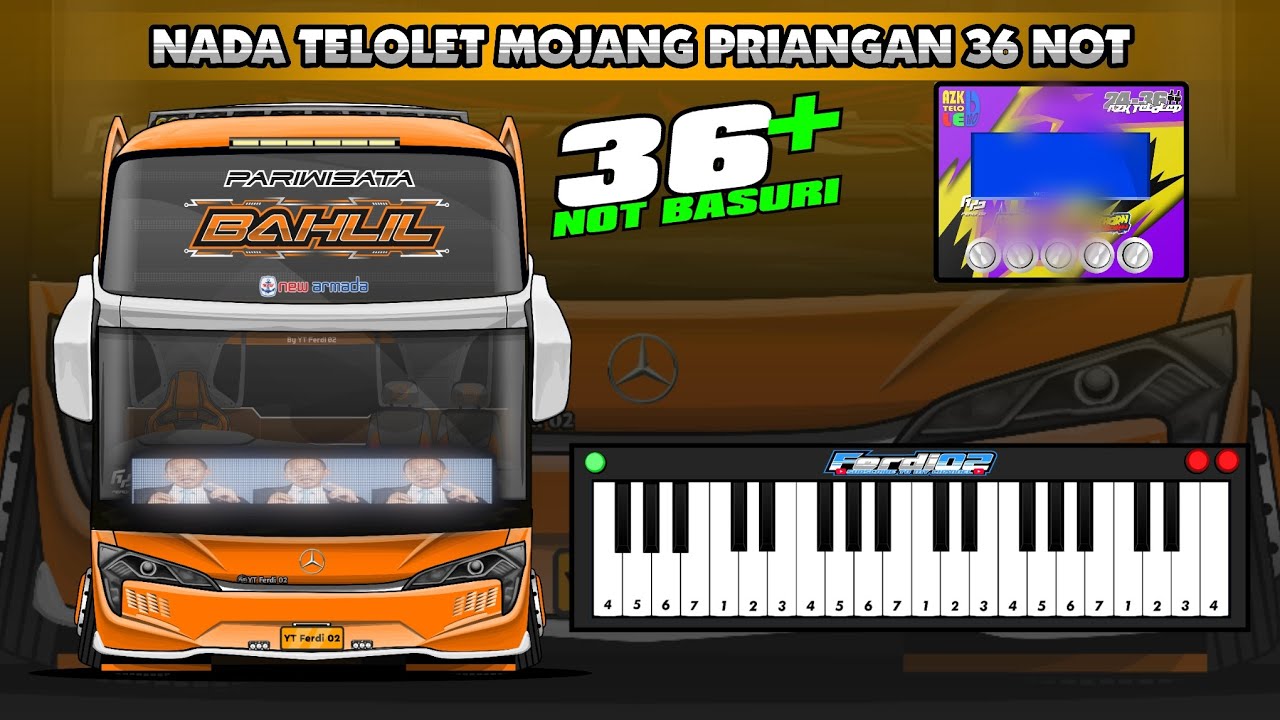 Nada Telolet Basuri Mojang Priangan 36 Not - YouTube