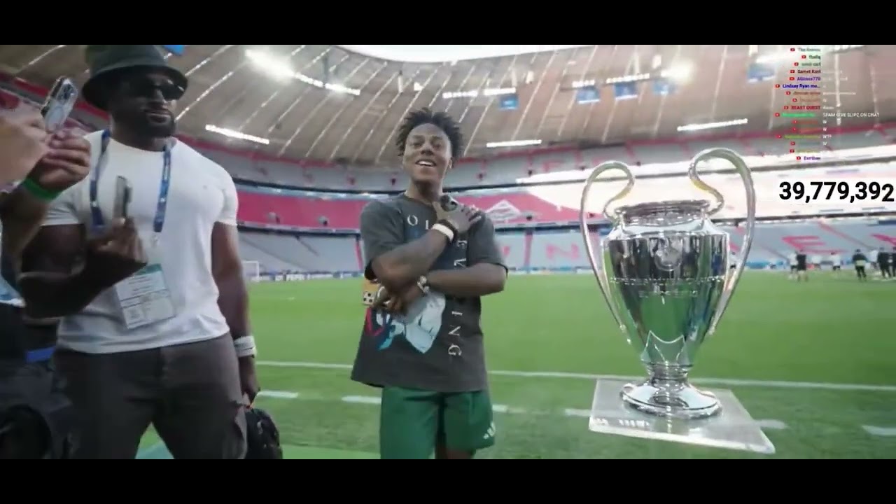 Speed Lifts Champions League Trophy in SHOCKING Moment - YouTube