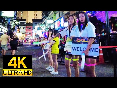 Pattaya 4K Walk Soi BuaKhao, Soi LK METRO, Soi Boomerang, TREE TOWN, Soi 7. Nov 2023.