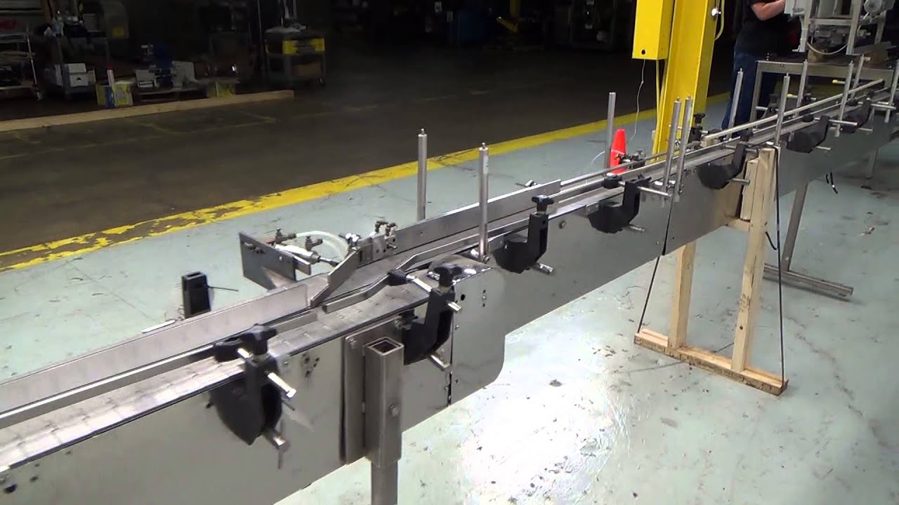 Used- Table Top Dual Lane Belt Conveyor - stock # 70929014 - YouTube