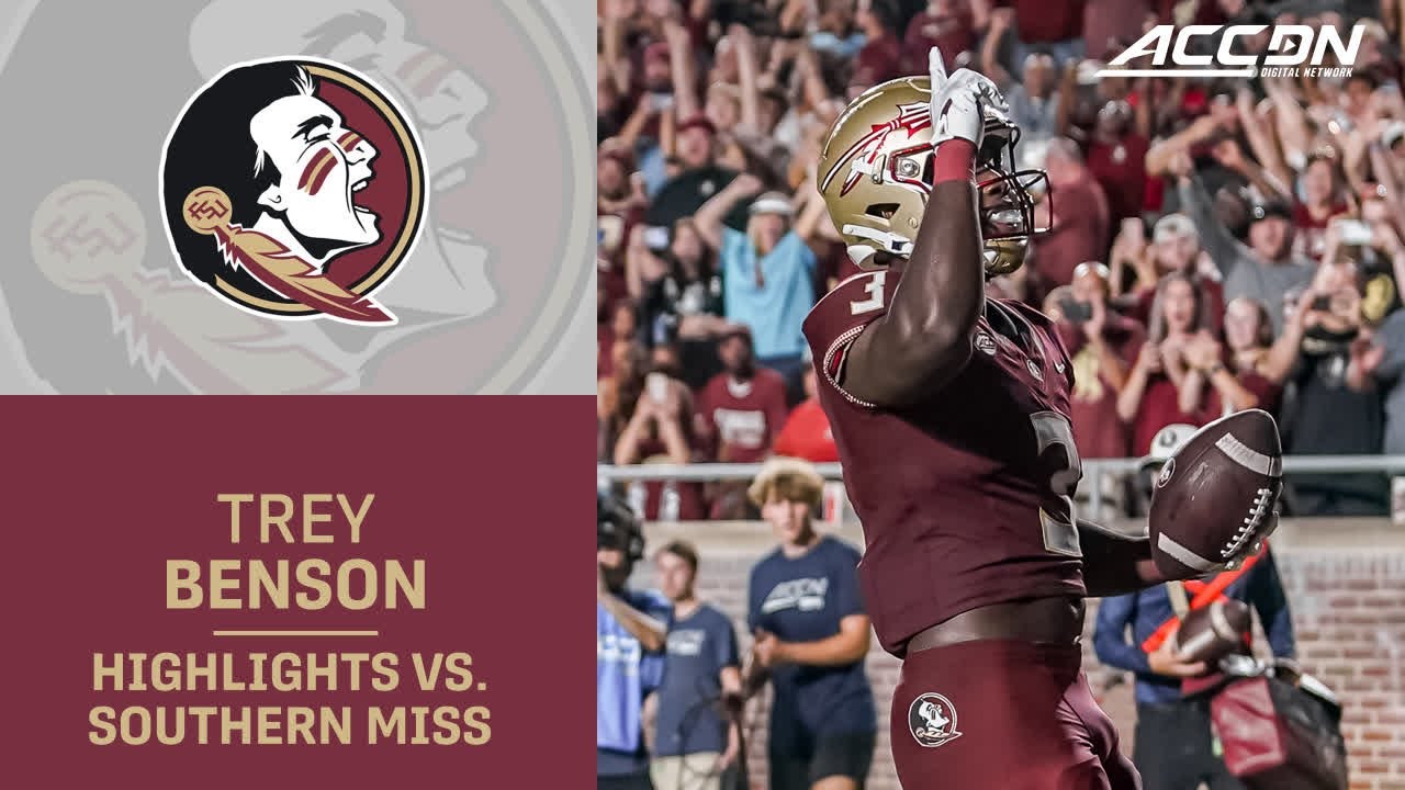 Trey Benson Scores Three Touchdowns In Florida State's Victory - YouTube