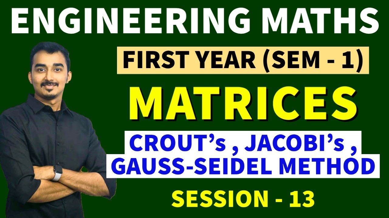 MATRICES | S-13 | RANK OF MATRIX | LINEAR FORM | ENGINEERING MATHS ...