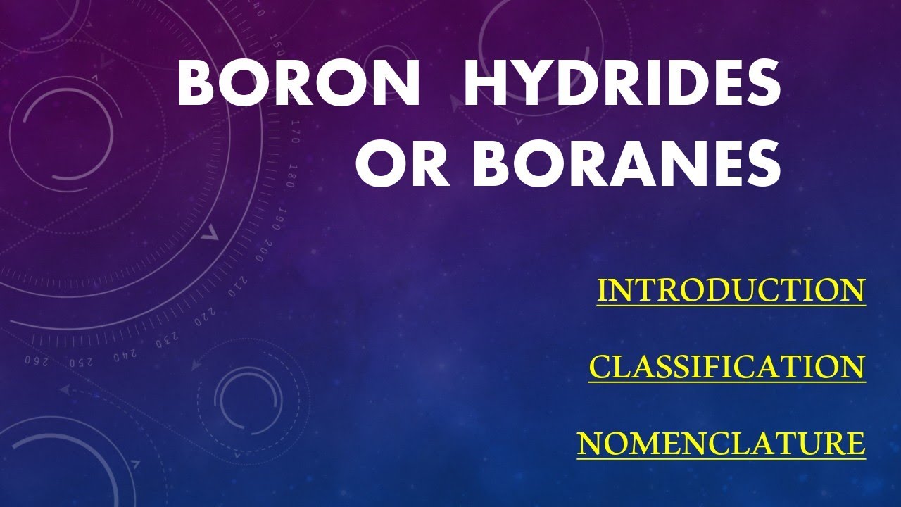 BORANES or BORON HYDRIDES- Introduction, Classification and ...