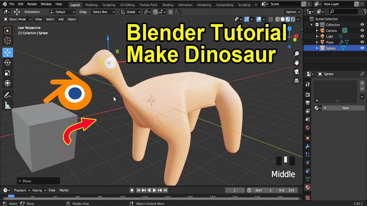 How to Create Dinosaur in Blender | Blender Tutorial | Learn blender ...