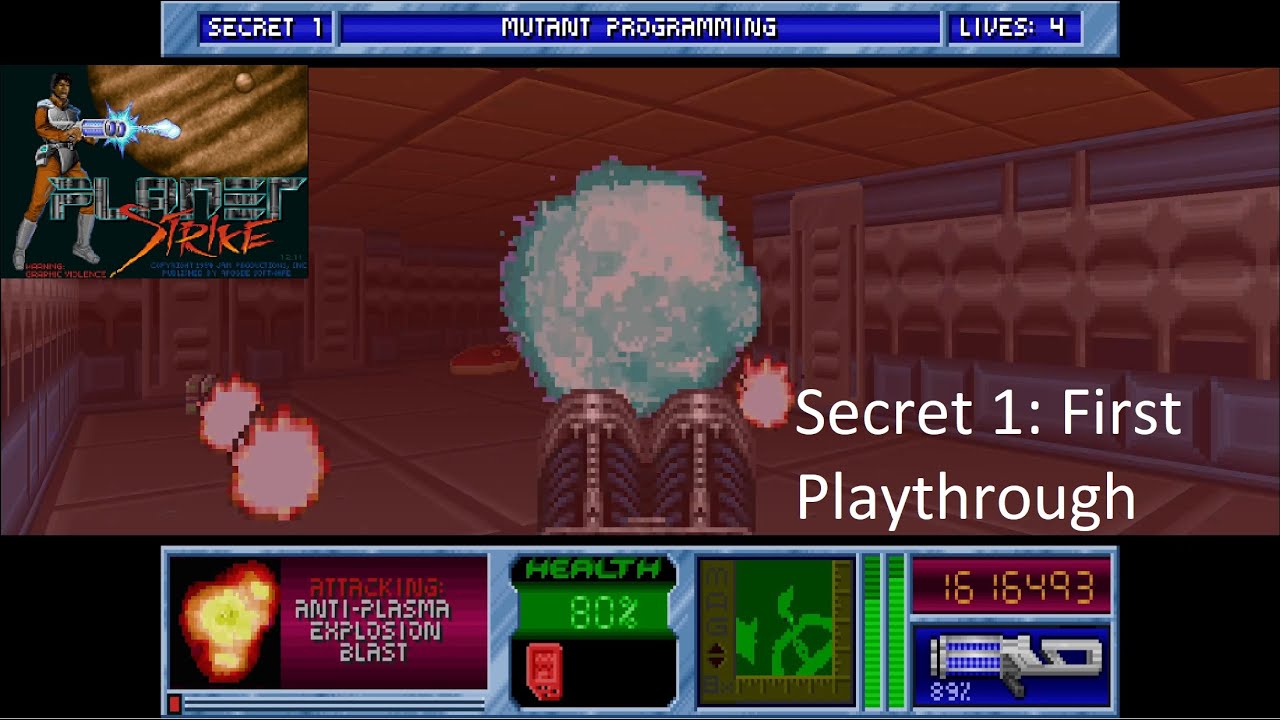 Blake Stone: Planet Strike, Secret 1, Veteran Agent. First Playthrough ...