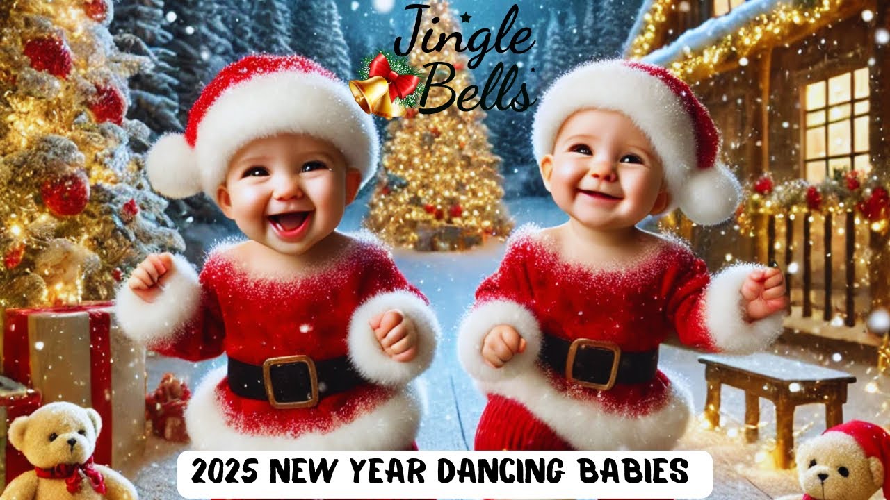 2025 New Year Dancing Babies || Jingle Bells Song Christmas || Kids ...