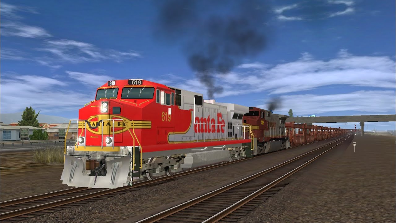 Trainz 2 BNSF #619 pass by - YouTube
