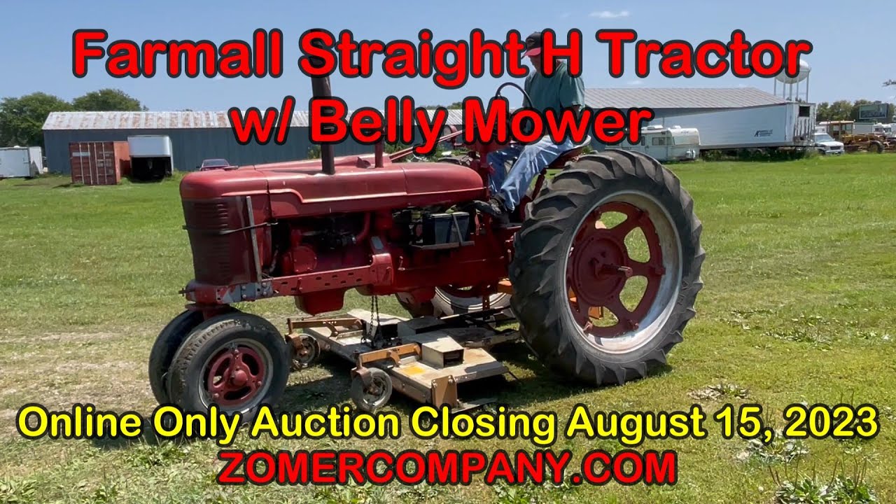 Farmall Straight H Tractor w/ Belly Mower Selling On An Online Only ...