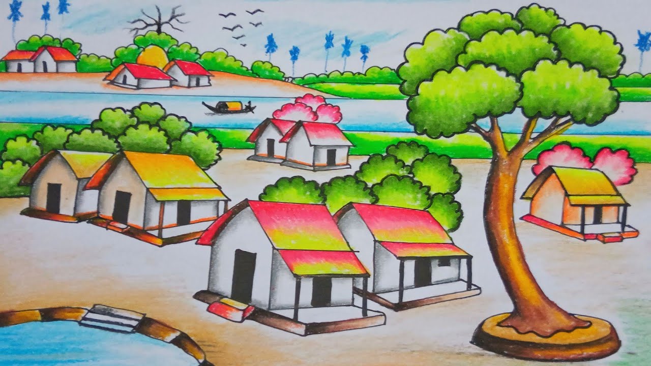 beautiful landscape drawing for beginners /drawing tutorial / my ...