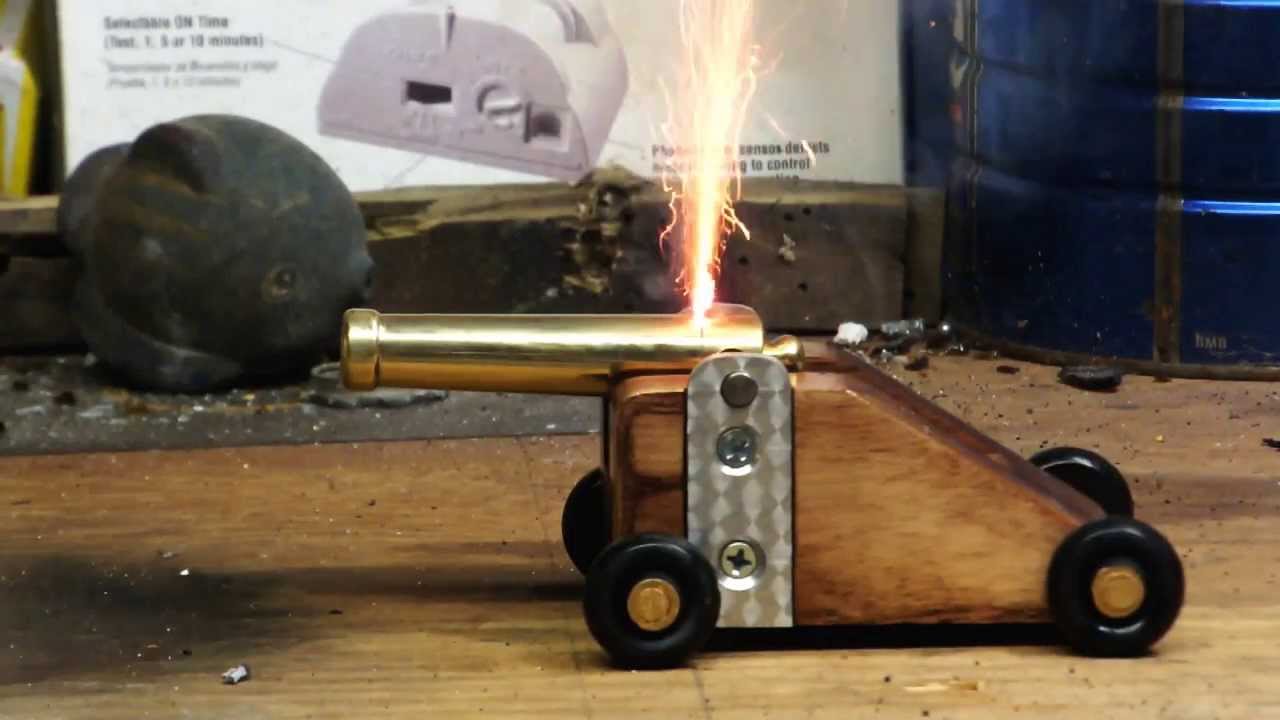 .30 Caliber Long Barrel Brass Black Powder Mini Cannon Firing 3f Black ...