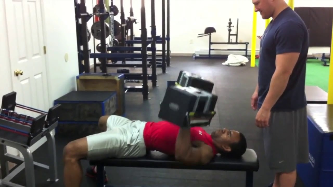 95 lb DB Bench x 6 - YouTube
