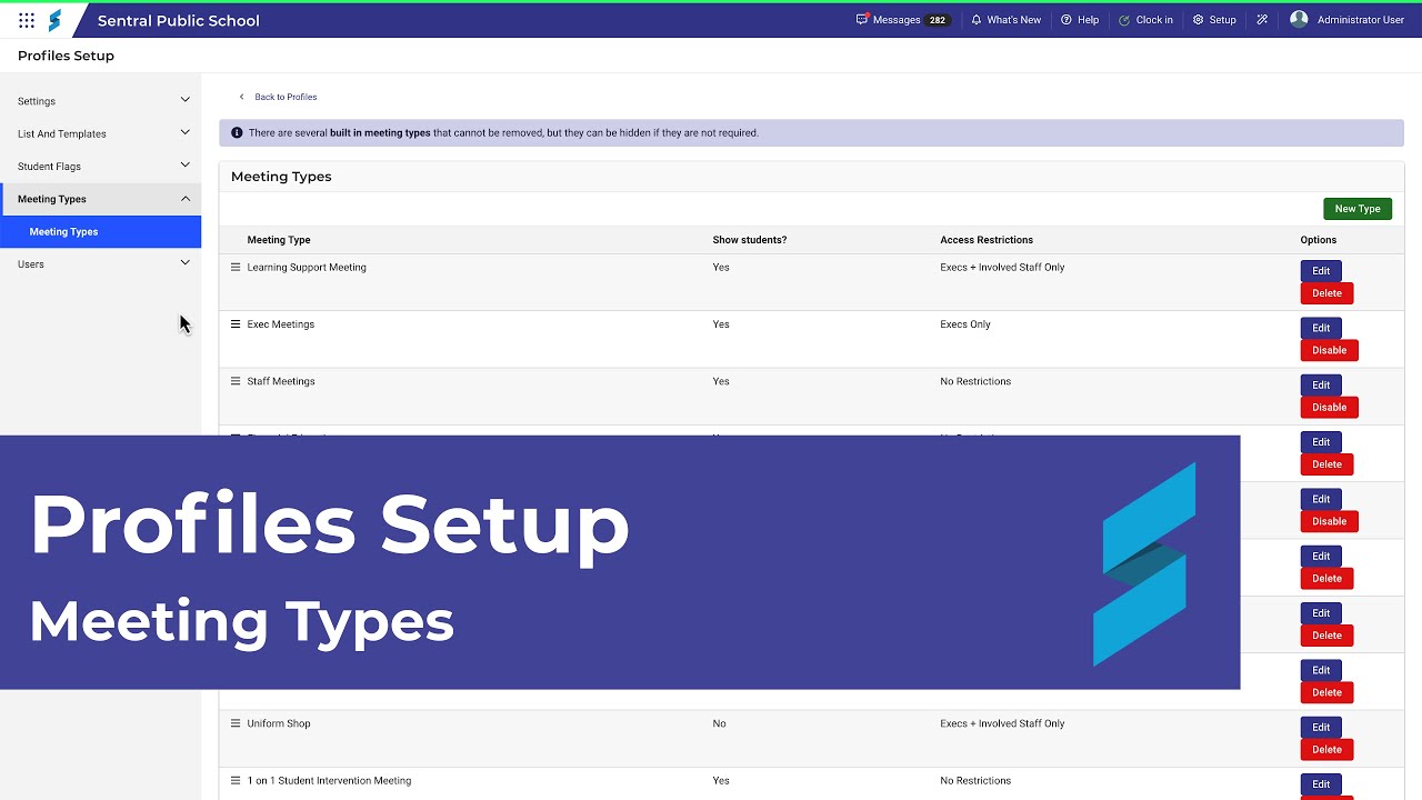 Profiles Setup | Meeting Types - YouTube