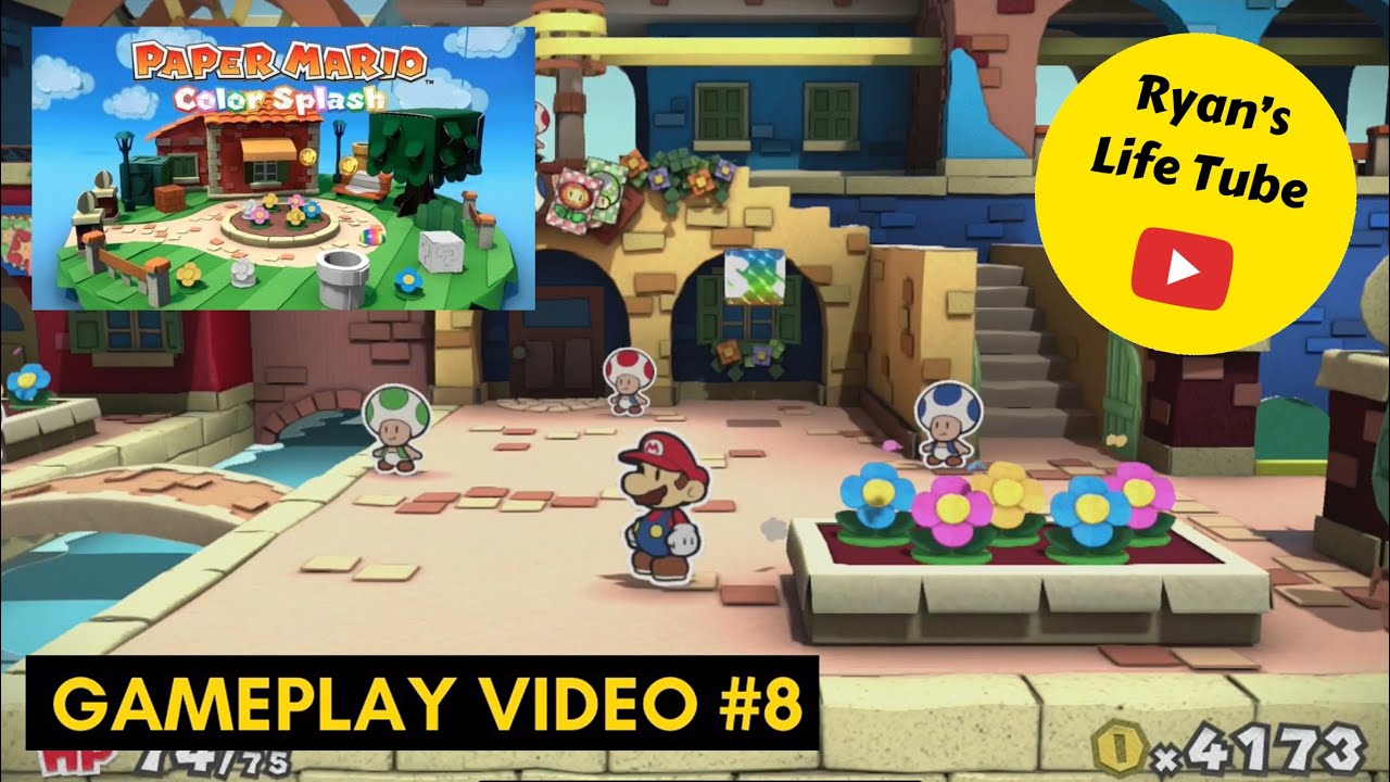 Paper Mario Color Splash WiiU | Video #8 | Gameplay: Roshambo Temple #2 ...