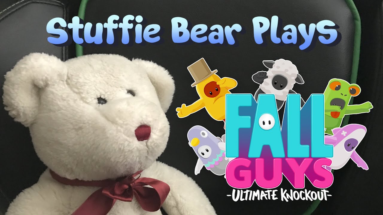 Stuffie Bear Plays Fall Guys - YouTube