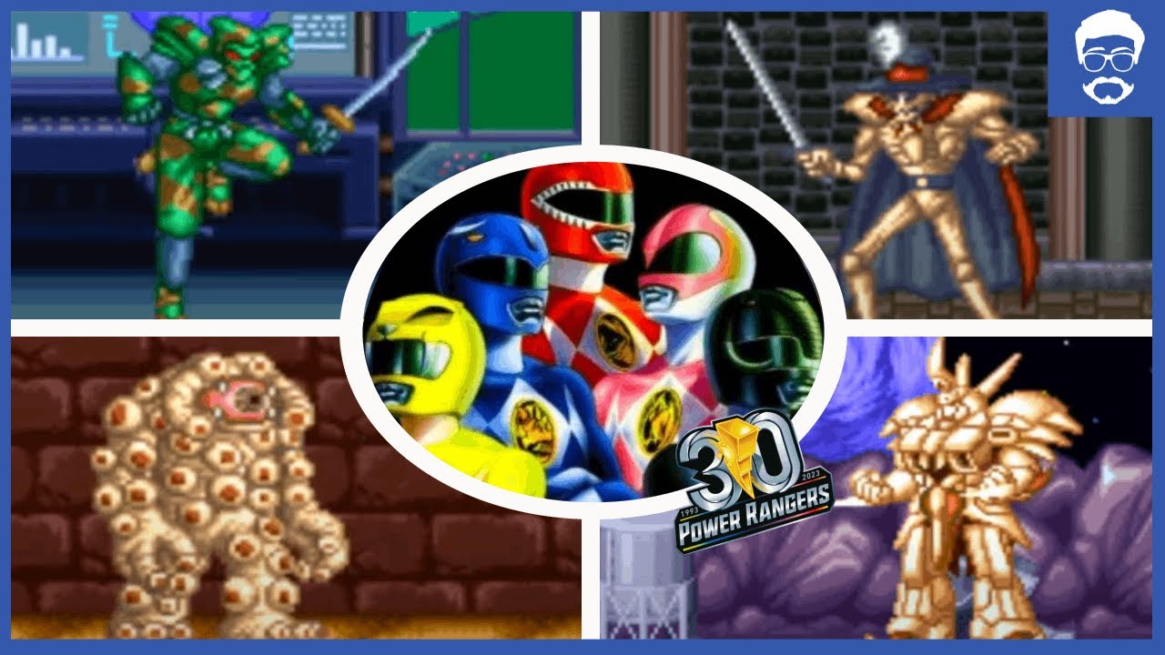 Mighty Morphin Power Rangers SNES - ALL Bosses + Ending - YouTube