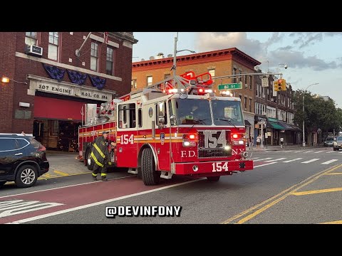 BRAND NEW 2023 SEAGRAVE AERIAL LADDER 154 & ENGINE 307 RESPOND TO A ...