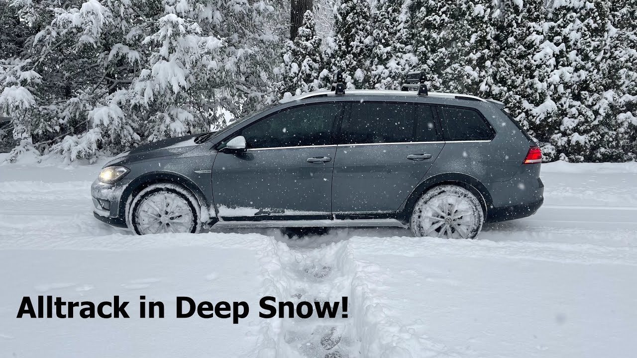 VW Golf Alltrack vs Deep Snow (Revised) - YouTube