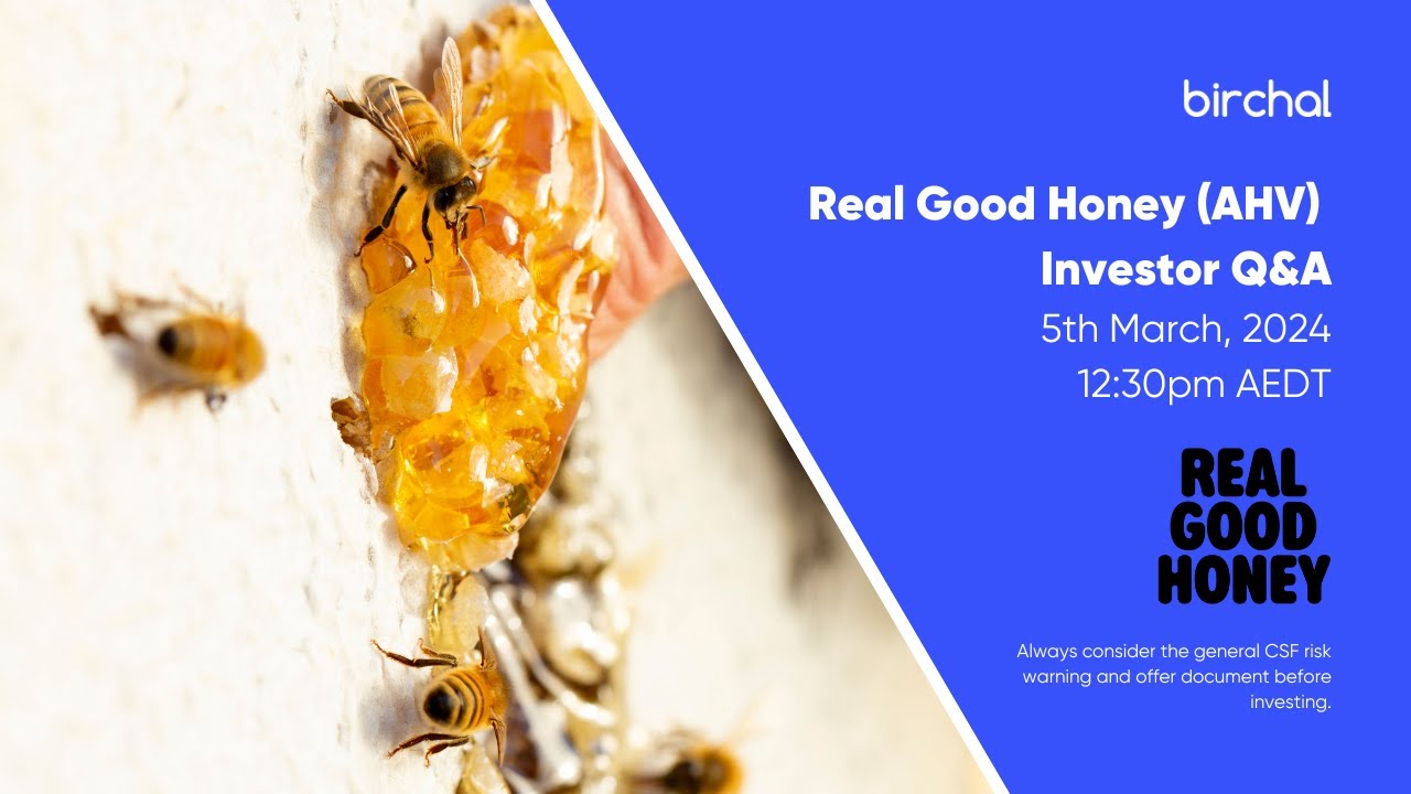 Real Good Honey (AHV) Investor Q&A - YouTube
