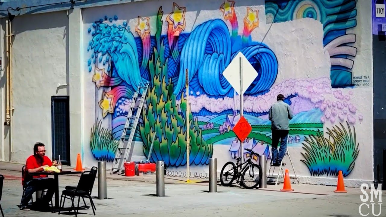 Renowned Artist Rip Cronk Restores Iconic Mural 'Homage to a Starry ...