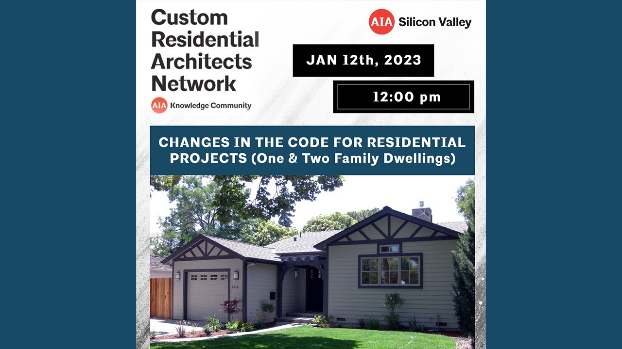 CRAN | Changes in the Code for Residential Projects (One & Two Family ...