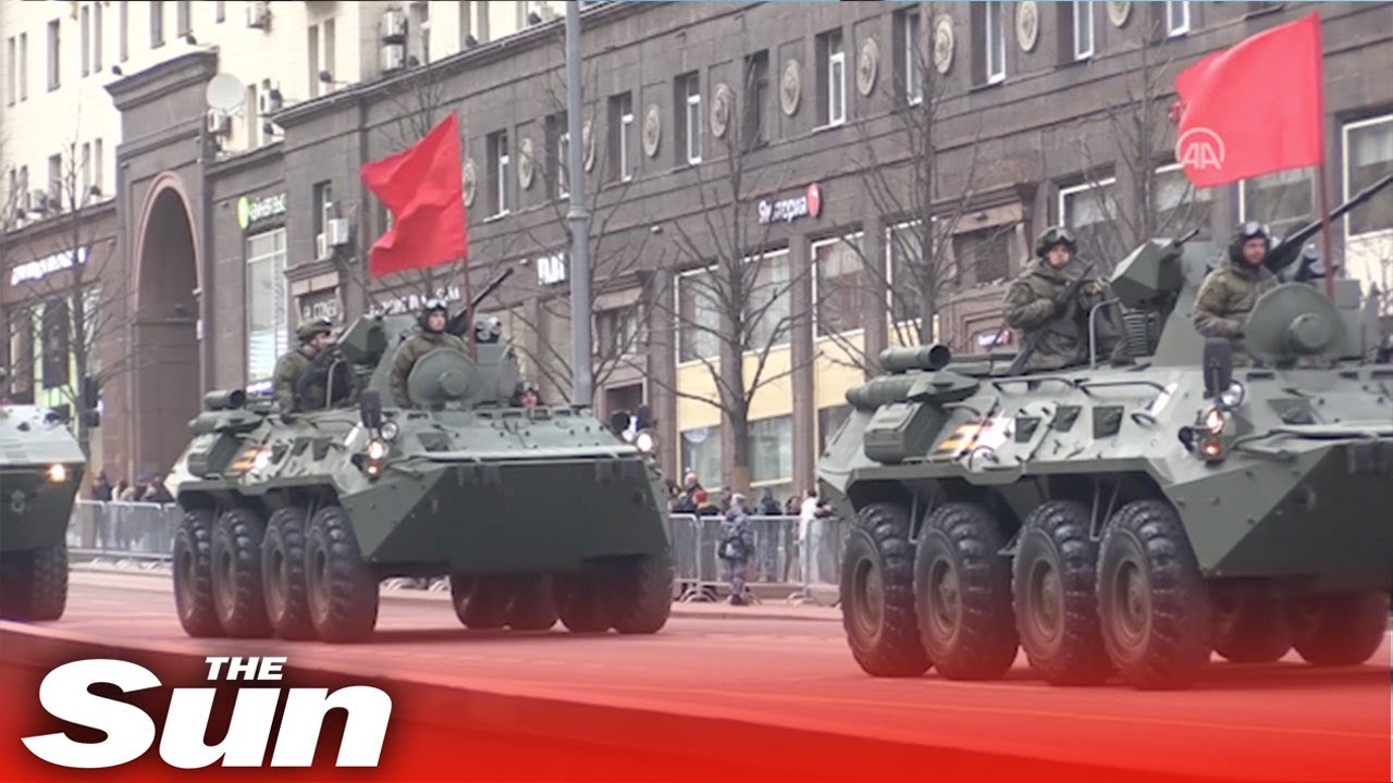 Russian tanks parade down Moscow streets in 'Victory Day rehearsal ...