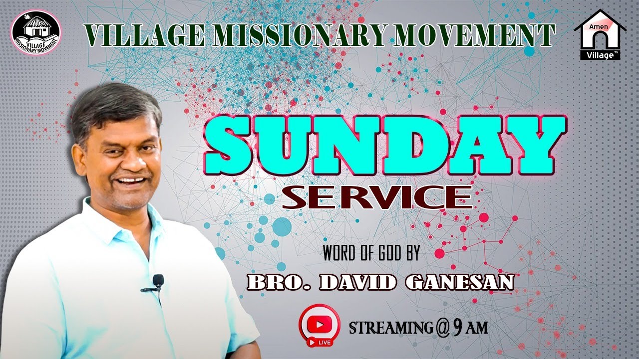 🔴🅻🅸🆅🅴 | SUNDAY SERVICE | Bro. David Ganesan | Live Sunday service | # ...