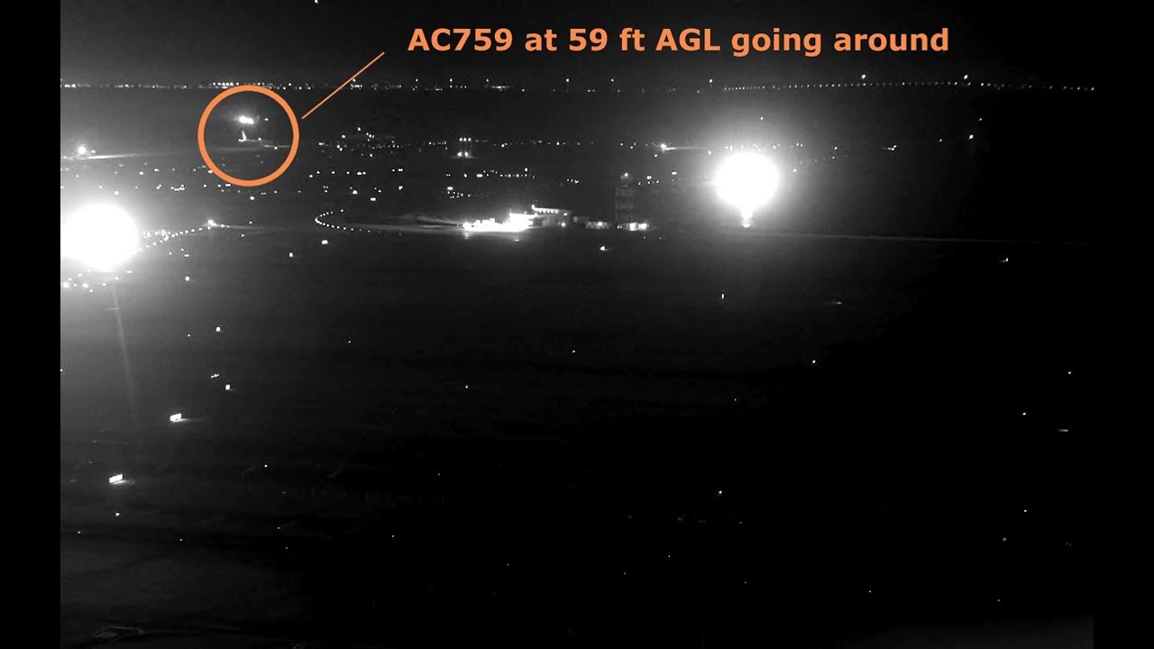 AC759 near taxiway collision at San Francisco Airport - Security Camera ...