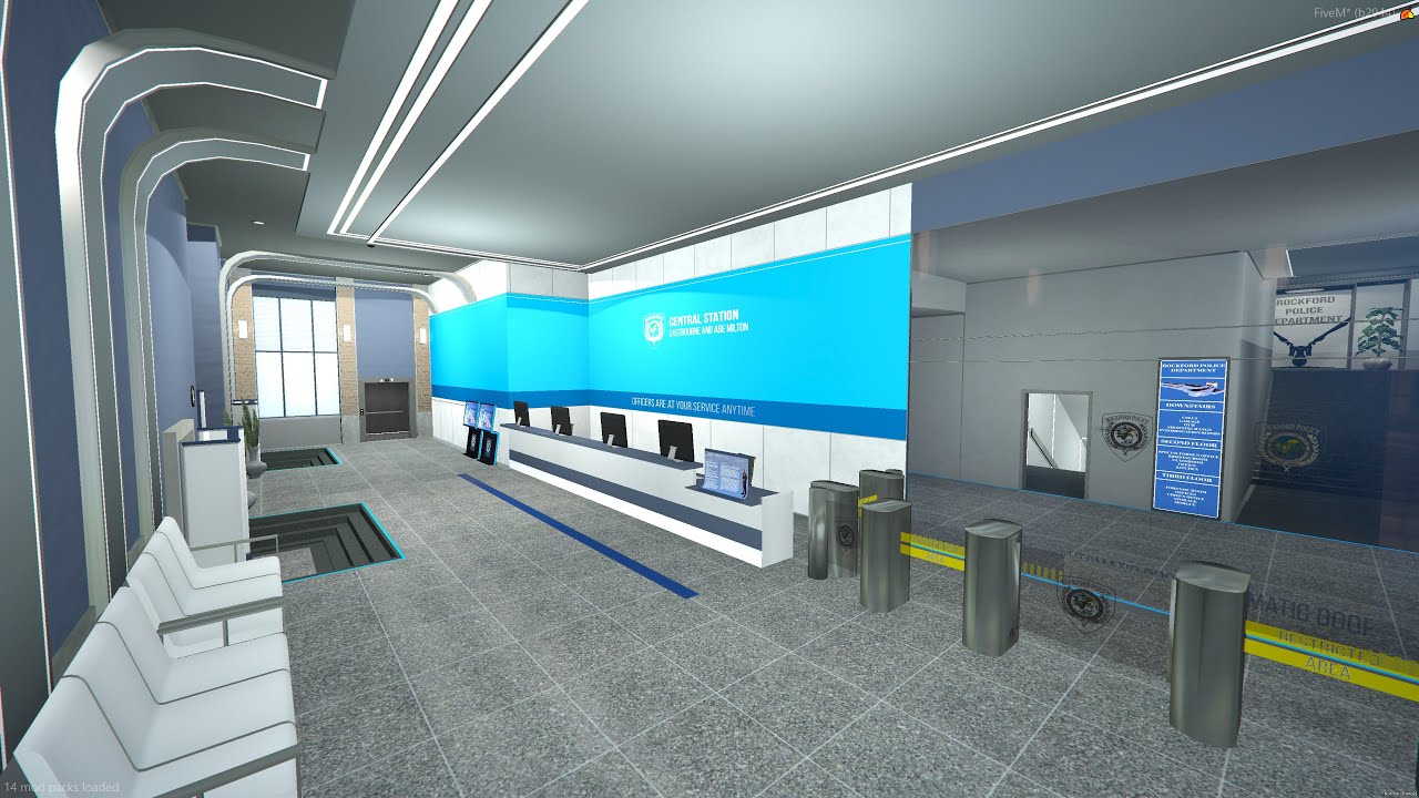 Police Department Fivem Interior & map for FIVEM MLO | GTA V - YouTube