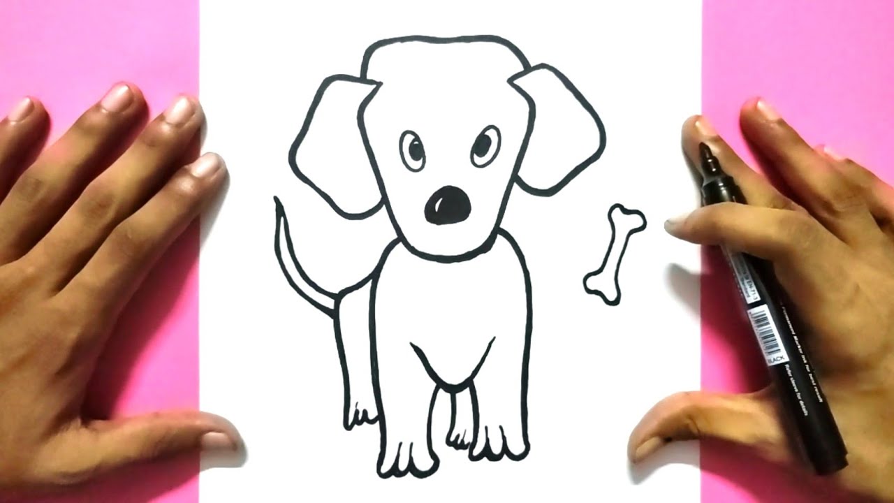 How to draw a simple Dog | Drawing a Dog - Step-by-Step Tutorial - YouTube