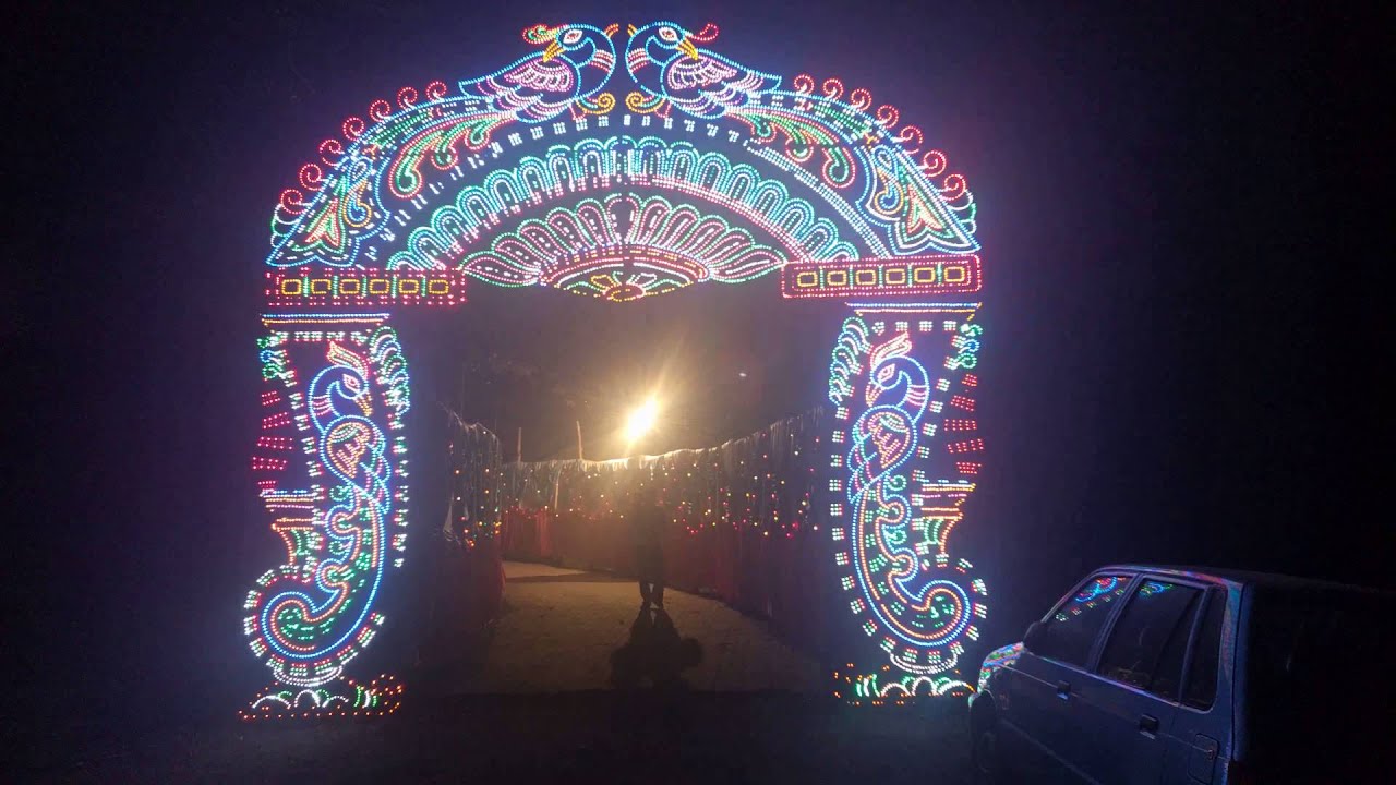 Reception gate decoration at jd - YouTube