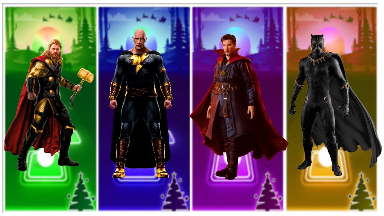 Thor vs flash vs Doktor Dtrenj vs blak panter battle #1 Tiles hop edm ...