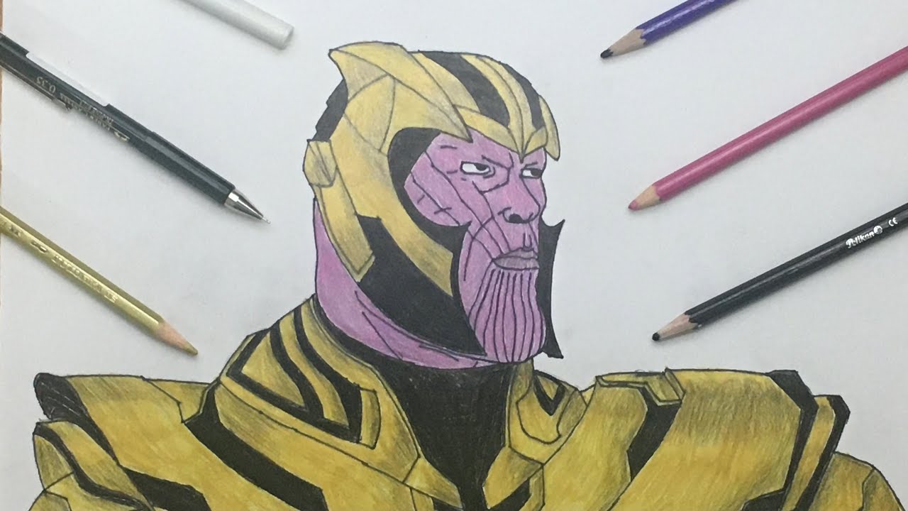 THANOS | Part 1 | Sketching, Outlining | Art Channel - YouTube