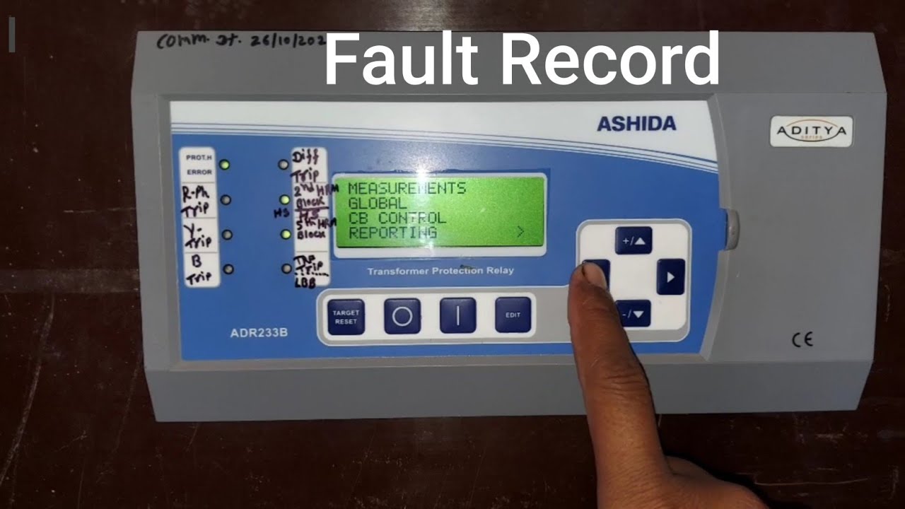 ashida adr233b relay Fault Record kese dekhe | How to ashida adr233b ...