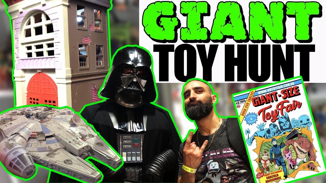 GIANT Toy Hunt! At the Giant-Size Vintage and Modern Toy Fair! - YouTube