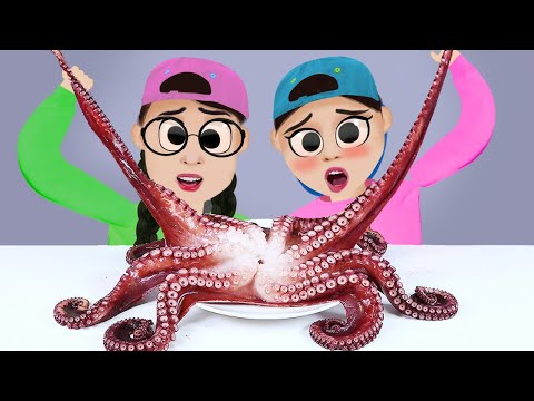 DONA 도나 animation | Mukbang Spicy Giant Seafood 대왕 해산물 먹방