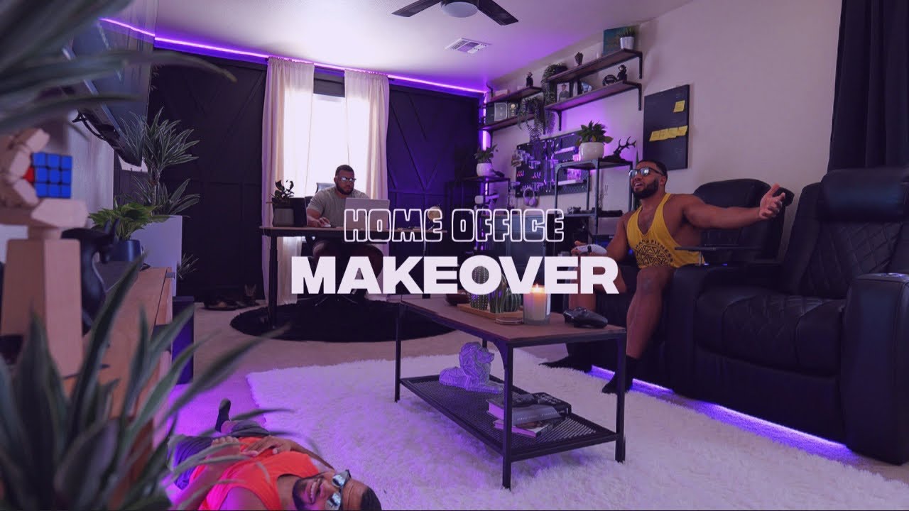 Building my DREAM OFFICE / PERSONAL HOME THEATER - Full walkthrough ...