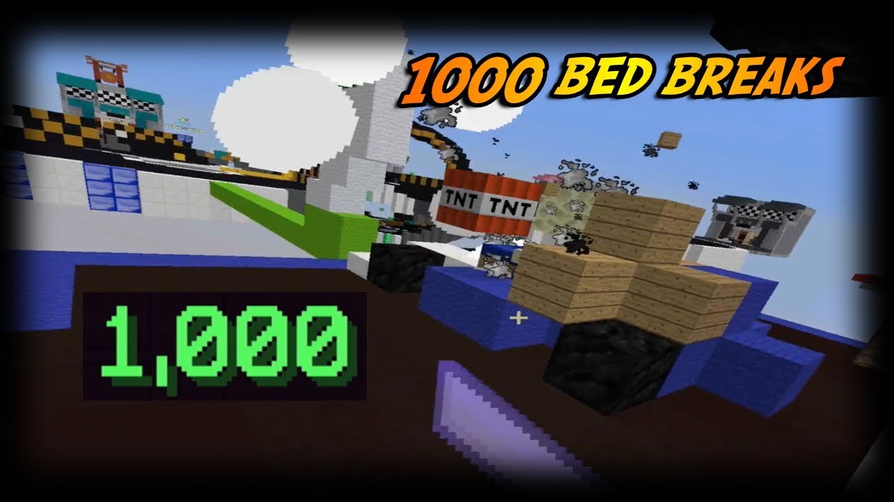 1000 BED BREAKS IN BED WARS - Bed Wars Montage - YouTube