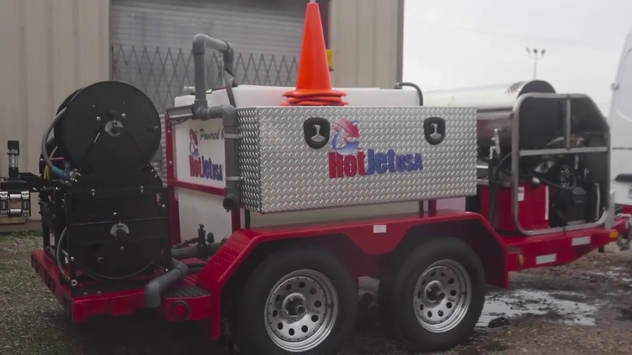 Texas Municipal Equipment - Hot Jet Sewer Jetter - YouTube