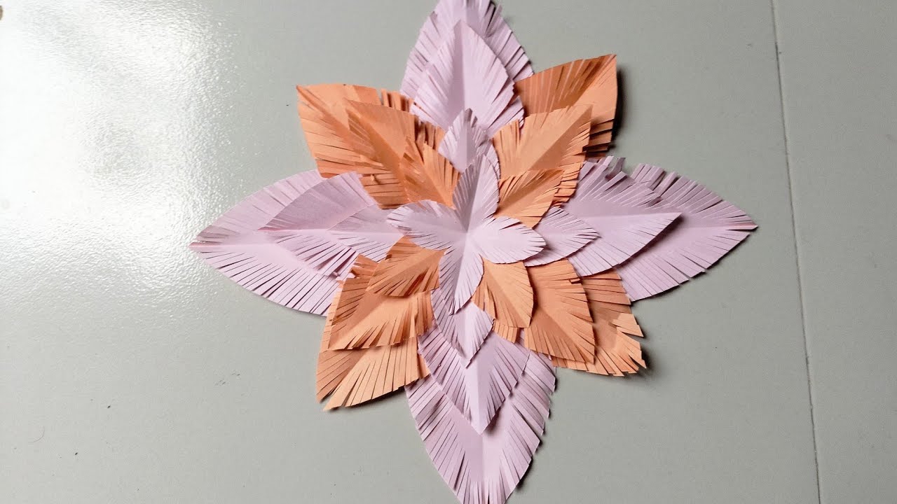 How to make beautiful paper flower cutting //paper flower crafts ...